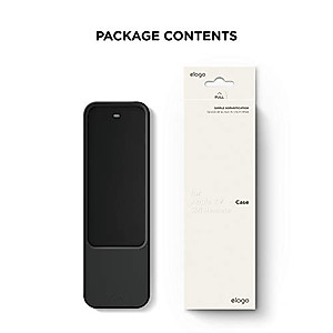 elago R2 Slim Case Compatible with Apple TV Siri Remote 1st Generation (Black) - Slim Design, Scratch-Free Silicone, Shock Absorption, Full Access