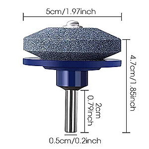 Crafts Man 5 Packs Lawn Mower Blade Sharpener Lawn Mower Sharpener for Any Power Drill Hand Drill by (5 pcs Blue)