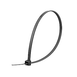 Electriduct 18" Nylon Cable Zip Ties Self-Locking Adjustable Plastic Ties - Black (100 Pack)