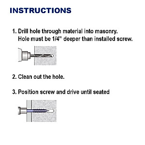 5/32-Inch Carbide-Tipped Masonry Drill Bit for Concrete, Block, Brick, Pack of 6