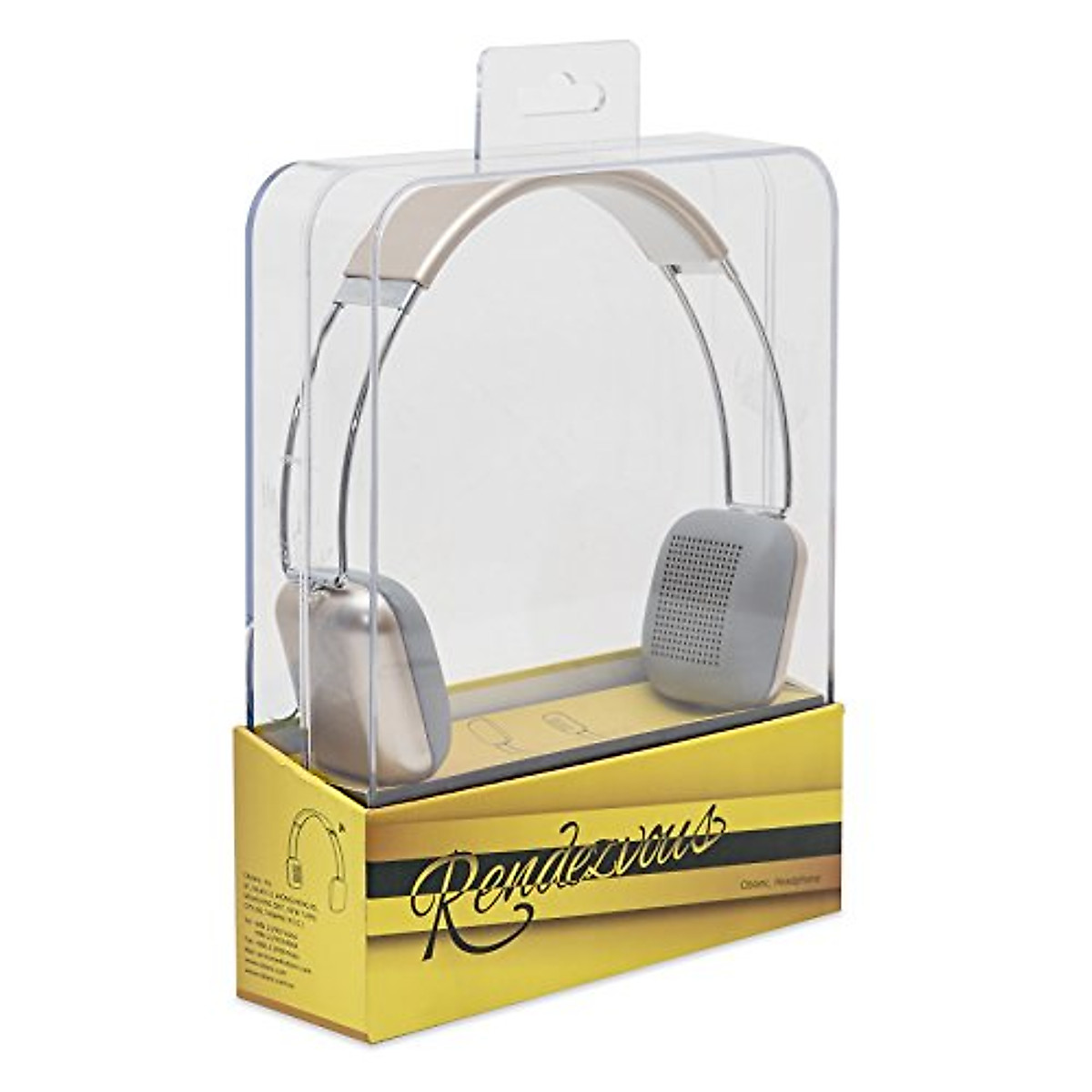 Oblanc SY-AUD23060 Rendezvous Wireless Bluetooth Headphone with Built In Micrphone Gold