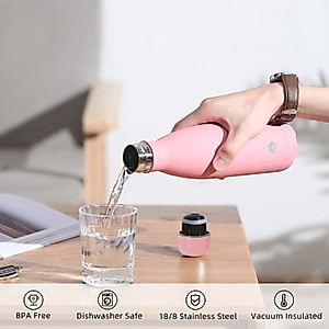 BJPKPK 17oz Stainless Steel Water Bottles Dishwasher Safe Sports Insulated Water Bottle-Blue