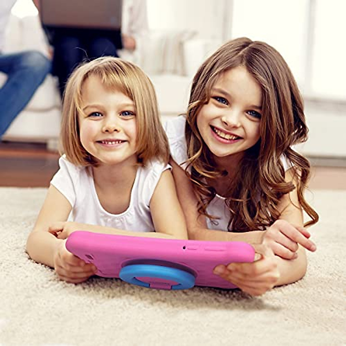 ANXONIT Kids Tablet, 7 inch WiFi Android 11 Tablet for Kid, Full HD 1920x1200 IPS Screen, 2GB RAM 32GB ROM,Kidoz Game Education Apps (Pink)