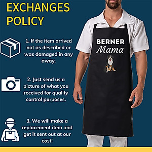 Dog Apron - Berner Mama Shirt Bernese Mountain Dog Mom Mother Birthday Cooking Aprons Kitchen Decor