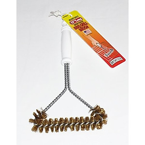 Brushtech B106C Wide-Faced 12-Inch Barbecue Grill Brush,White