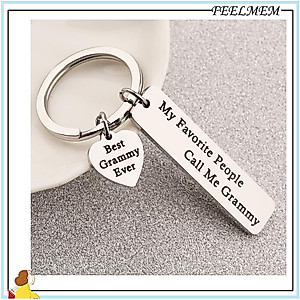 FEELMEM Nanny Gift My Favorite People Call Me Nanny Keychain Best Nanny Ever Jewelry Babysitter Gift Grandma Gift