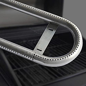 Hongso #304 Curved Stainless Steel Burner Replacement for Dyna-Glo DGP350NP, Master Forge MFA350BNP MFA350CNP, Pipe Burner Tube Left and Right 1 Pair Curved Pipes SBT351