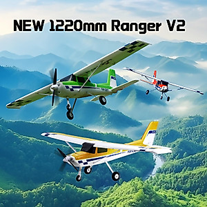 Fms Rc Planes for Adults Beginners 1220mm Ranger Remote Control Airplane with Reflex Red Hobby Rc Airplanes PNP (No Transmitter Battery,Charger)