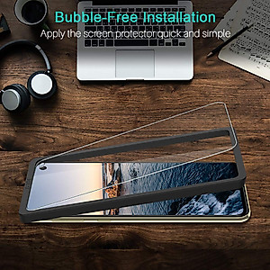 LK 3 Pack Screen Protector designed for Samsung Galaxy S10e Tempered Glass New Verison - Camera Hole Opened Frame Installation HD Clear, 9H Hardness, Case Friendly