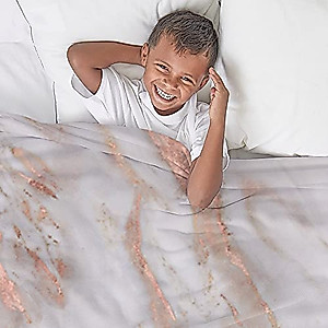 CafePress Rose Gold Marble Arctic Fleece Throw Blanket