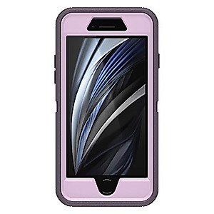 OtterBox iPhone SE 3rd/2nd Gen, iPhone 8 & iPhone 7 (Not compatible with Plus Sized models) Defender Series Case- PURPLE NEBULA, rugged & durable, with port protection, includes holster clip Kickstand