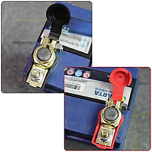 cueclue 6 PCS Automotive Terminal Clamps Connectors, Universal Negative & Positive Cable Terminals, for Automobile, Truck and RV (Multicolored)