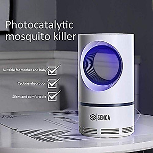 SENCA Electric Indoor Mosquito Trap, Mosquito Killer Lamp with USB Power Supply and Adapter, Suction Fan, No Zapper, Child Safe