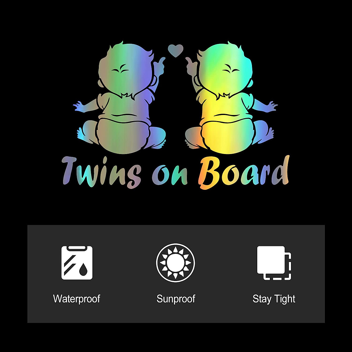 Iprokiu 3pcs Baby on Board Sticker for Car Kids on Board Car Decal Cute Footprint Baby Kids Safety Warning Sticker Car Window Bumper Sticker Vinyl Decal Baby in Car Sticker (Brushed Gold)