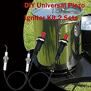 MENSI 11.8” Long Propane Push Button Piezo Igniter Kit Gas Grill/Range/Heater/Stove Spaker Generator Ignition Set 2Pcs/Lot