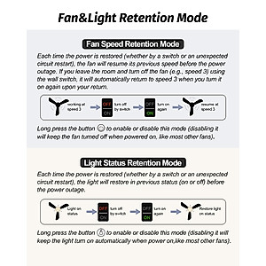 FXZZ 42" Wood Ceiling Fans with Lights and Remote, Quiet Reversible DC Motor and 3 Color LED Light, 3 Blades 6 Speed Ceiling Fan for Farmhouse Living Room Bedroom Dining Room Workroom Study