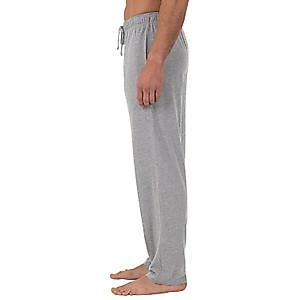 Fruit of the Loom Men's Extended Sizes Jersey Knit Sleep Pant (1-Pack), Light Grey Heather, Medium