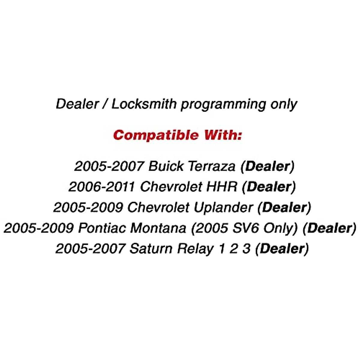 KeylessOption Keyless Entry Remote Control Car Key Fob Replacement for 15777636 (Pack of 2)