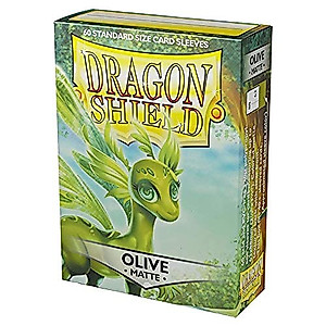 Dragon Shield Matte 60 ct Olive Green Standard Size Card Sleeves Individual Pack