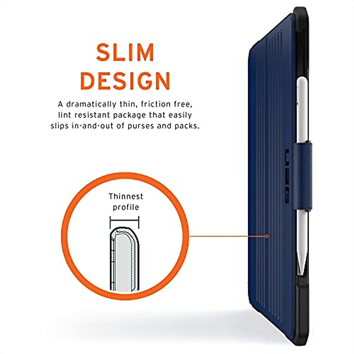 URBAN ARMOR GEAR UAG iPad Pro 12.9" (6th Gen 2022, 5th Gen 2021) Case Blue Cobalt Metropolis Rugged Heavy Duty Protective Cover Multi-Angle Viewing Folio Stand with Pencil Holder