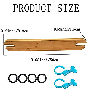 HANH High Chair Footrest, Non-Slip Natural Bamboo Wooden Footrest Compatible with IKEA Antilop High Chairs, Adjustable HighChair Foot Rest for Baby HighChair Accessories (Rounded Corners)