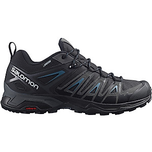 Salomon X Ultra Pioneer Climasalomon Waterproof Hiking Shoes for Men Climbing, Black/Magnet/Bluesteel, 9.5