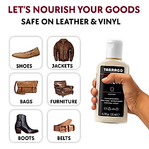 Tarrago Leather Balm Conditioner- Nourishes and Restores Color for Smooth, Patent, Exotic, and Reptile Leather - 4.23oz - Neutral #00