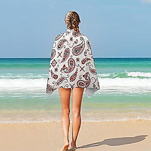 My Little Nest Bath Towels Soft Absorbent Bathroom Towel Ornament Paisley Quick Dry Bath Towel Large Shower Towels Lightweight Hand Towels 31" x 51"