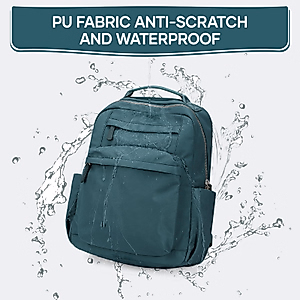 VENATIN Backpack for Women,Waterproof Computer Backpack Purse for Women,Fashion Small Travel Backpack,Work Backpack Fits 15.6 inch Laptop,Peacock Blue