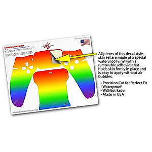 WraptorSkinz Skin Wrap compatible with Sony PS5 DualSense Controller Smooth Fades Rainbow (CONTROLLER NOT INCLUDED)