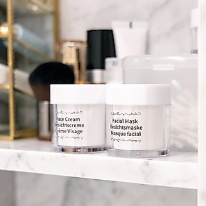 108 PCS Bathroom Labels Clear Preprinted Waterproof Travel Bottles Label Stickers for Organization and Storage Bathroom Dispenser Jars Bins Plastic Travel Bottles Containers