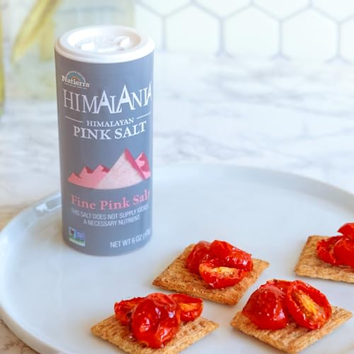 NATIERRA Himalayan Pink Salt, Fine Grain Salt Shaker Bottle, Unrefined & Non-GMO, 13 Ounce