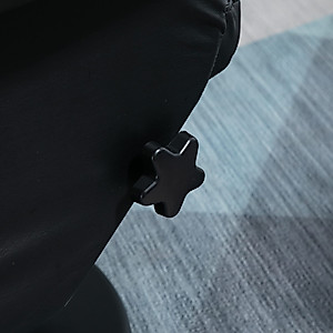 HOMCOM Swivel Recliner with Ottoman, PU Leather Reclining Chair with Ottoman, Upholstered Recliner and Footrest with Wrapped Base for Living Room, Bedroom and Home Office, Black