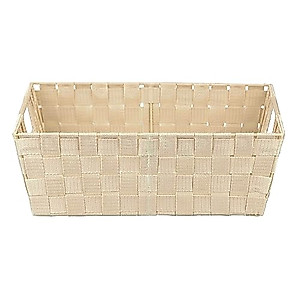 Home Basics PB49147 Non-Woven Strap Bin, Large, Ivory