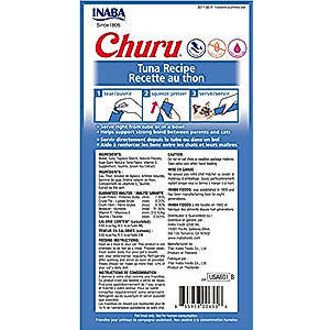 INABA Churu Tuna Recipe Lickable Purée Natural Cat Treats 12 Tubes