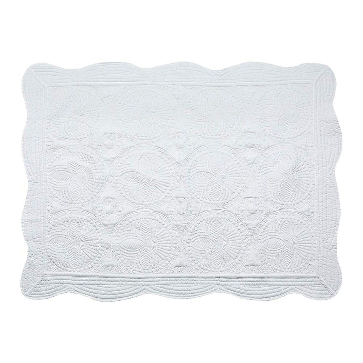 House White Baby Quilt, Cotton Embossed Baby Blanket,36x46inch
