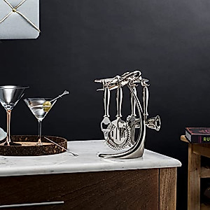 Godinger Airplane Bar Tools Set, Stainless Steel Bar Set, 5 Piece Set, Gift Set