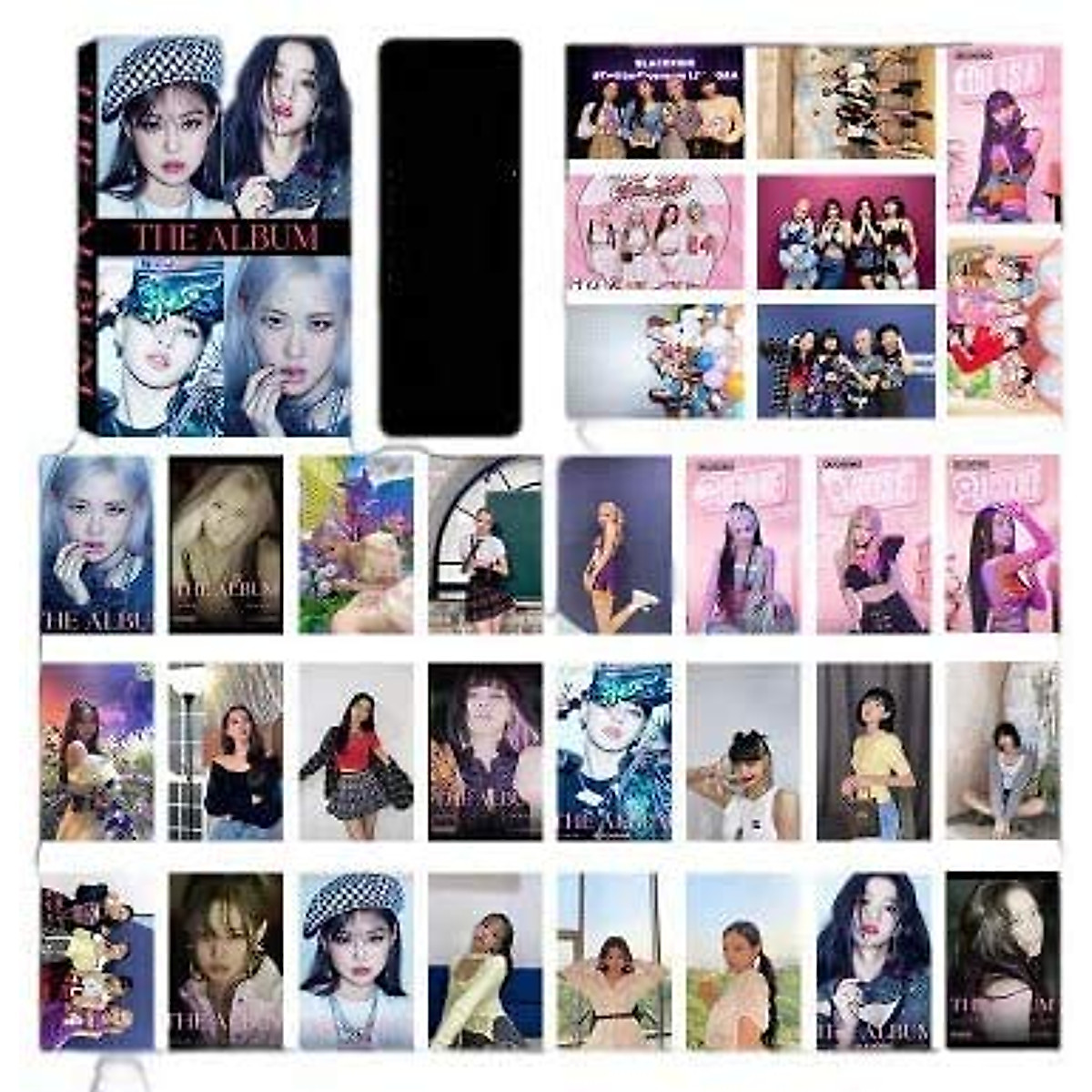 CHOCHO Blackpink Gift Box Fans Set for Blink Girl Includes 1 Calendar, 1 Keychain, 12 Sets of Stickers, 1 Mobile Phone Ring, 4 Badges, 1 Set of lomo Photo Album, 1 Mobile Phone Lanyard