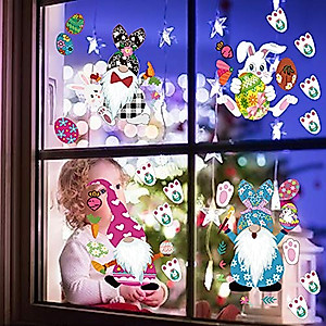 DmHirmg Easter Window Clings,Upgraded Static Easter Window Sticker,Window Sticker for Decorations 9 Sheets