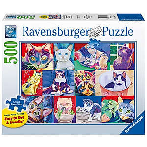 Ravensburger Hello Kitty Kat 500 Piece Large Format Jigsaw Puzzle for Adults - 16938 - Every Piece is Unique, Softclick Technology Means Pieces Fit Together Perfectly
