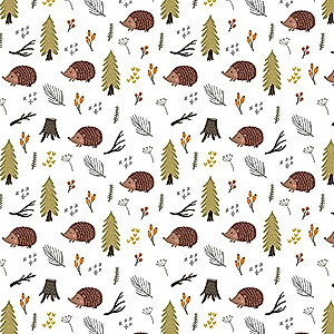 Stesha Party Woodland Wrapping Paper Hedgehog Gift Wrap - Folded Flat 30 x 20 Inch 3 Sheets