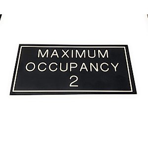 Maximum Occupancy Sign black