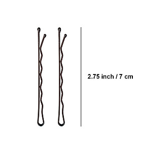 Brown Long Bobby Pins for Thick Hair, 2.75 '' Jumbo Bobby Hair Pins with Case, Extra Large Bobby Pins for Buns, Premium Tipped Hair Style Pins for Women Girls (Brown, 100 Count)