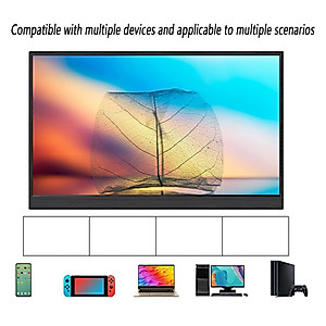 Serchou 17.3-inch Thin and Light Portable with The Screen, high-Definition IPS Screen Narrow-Edge Computer Extender 178 ° Visual Wide Angle