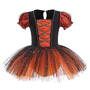 Girls Dress Halloween Party Pumpkin Halter Dress Pumpkin Tutu Party Bowknot Dresses Toddler Halloween Tulle Dress Orange