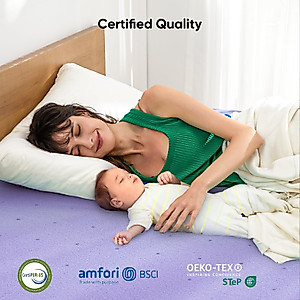 Marsail 2-inch Full Memory Foam Mattress Topper with Lavender Scent, Gel Infused Cooling Mattress Topper, Soft Mattress Topper for Sleeper Sofa, RV, Camper, CertiPUR-US Certified