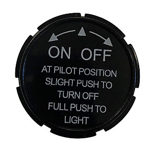 RCK Sales Fireplace Gas Log Safety Pilot Gas Valve Black Knob & Four Inch Extension Handle