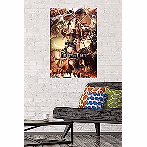 Trends International Attack on Titan: Season 3-Key Art Wall Poster, 22.375" x 34", Unframed Version