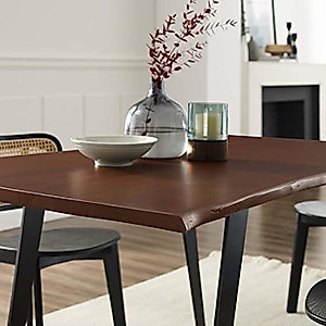 Modway Live Edge Ardor Dining Table, 60", Black Walnut