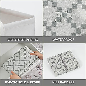 CherryNow Large Laundry Basket, Dirty Clothes Hamper for Bedroom, Dorm, Folding Laundry Baskets for Family, Collapsible Laundry Baskets 2 Pack, 75L, Grey